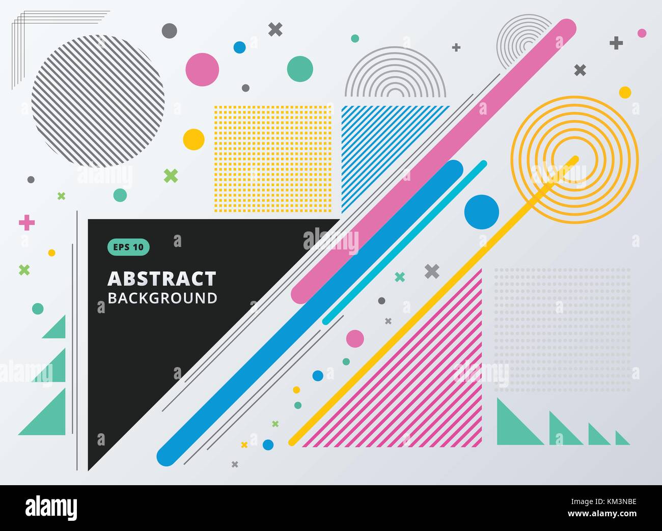 Abstract geometric composition forms modern background with colorful ...