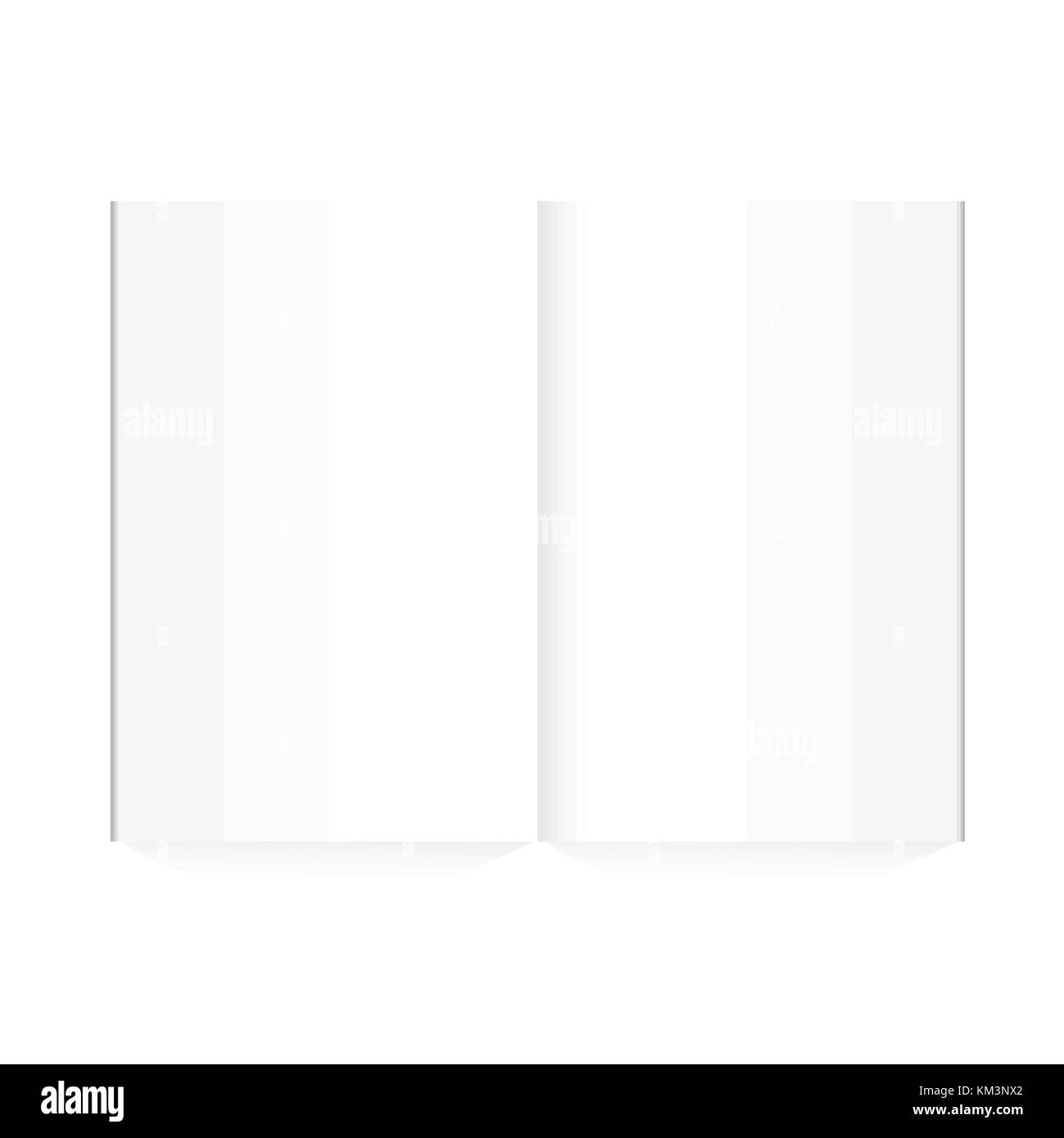 Blank open magazine template on white background. Vector illustration ...