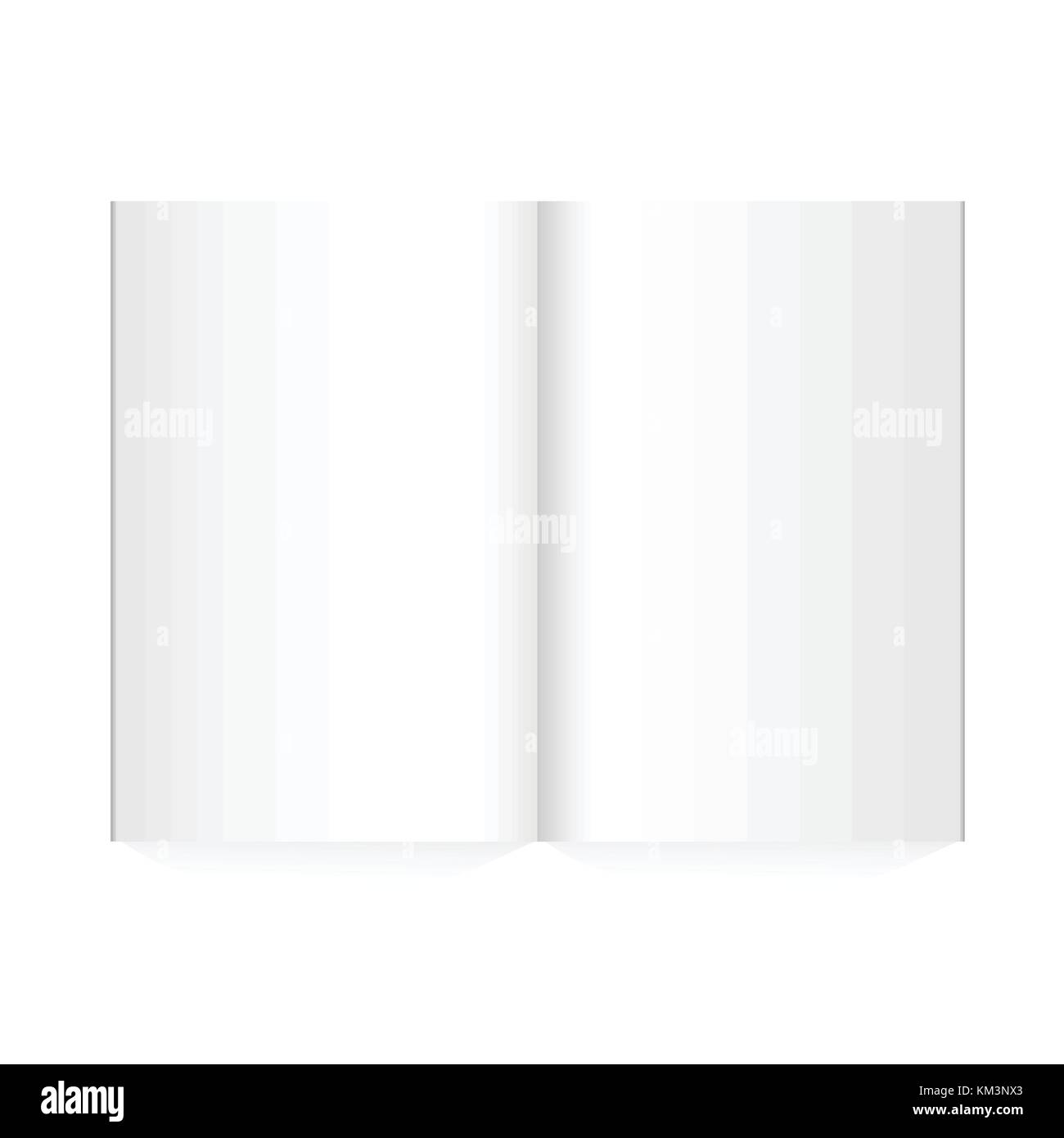 Blank open magazine template on white background. Vector illustration ...