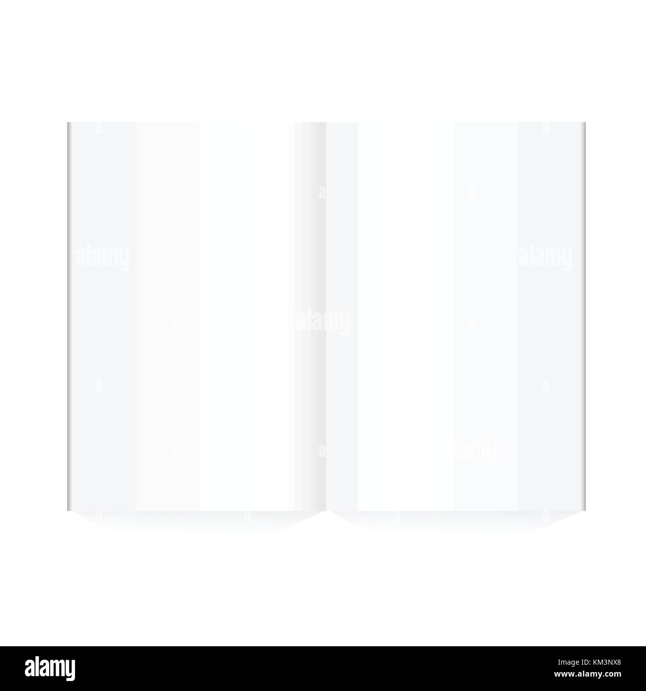 Blank open magazine template on white background. Vector illustration ...