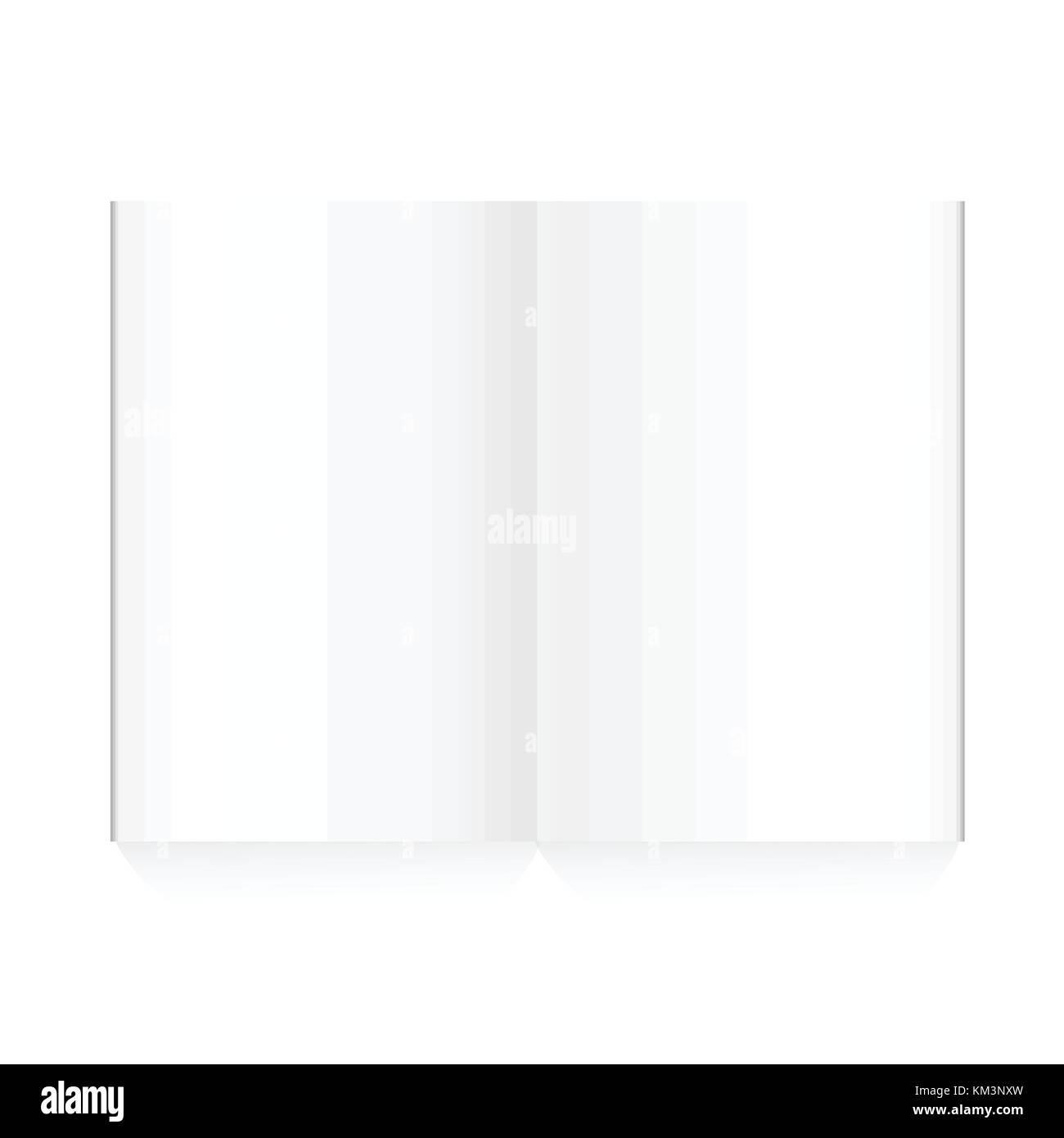 Blank open magazine template on white background. Vector illustration ...