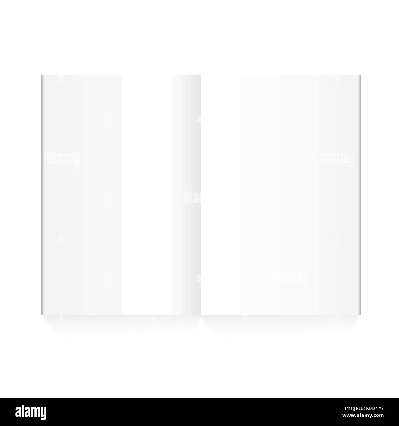 Blank open magazine template on white background. Vector illustration ...