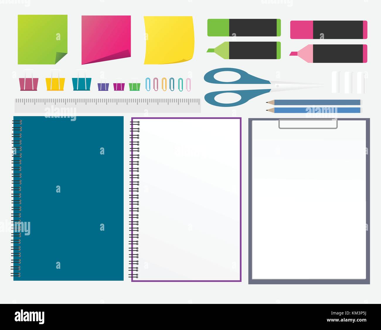Set of stationery design elements Stock Vector Image & Art - Alamy