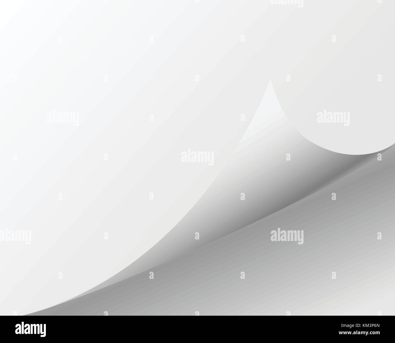 Single Paper Page with Folding Corner isolated on a gray background ...