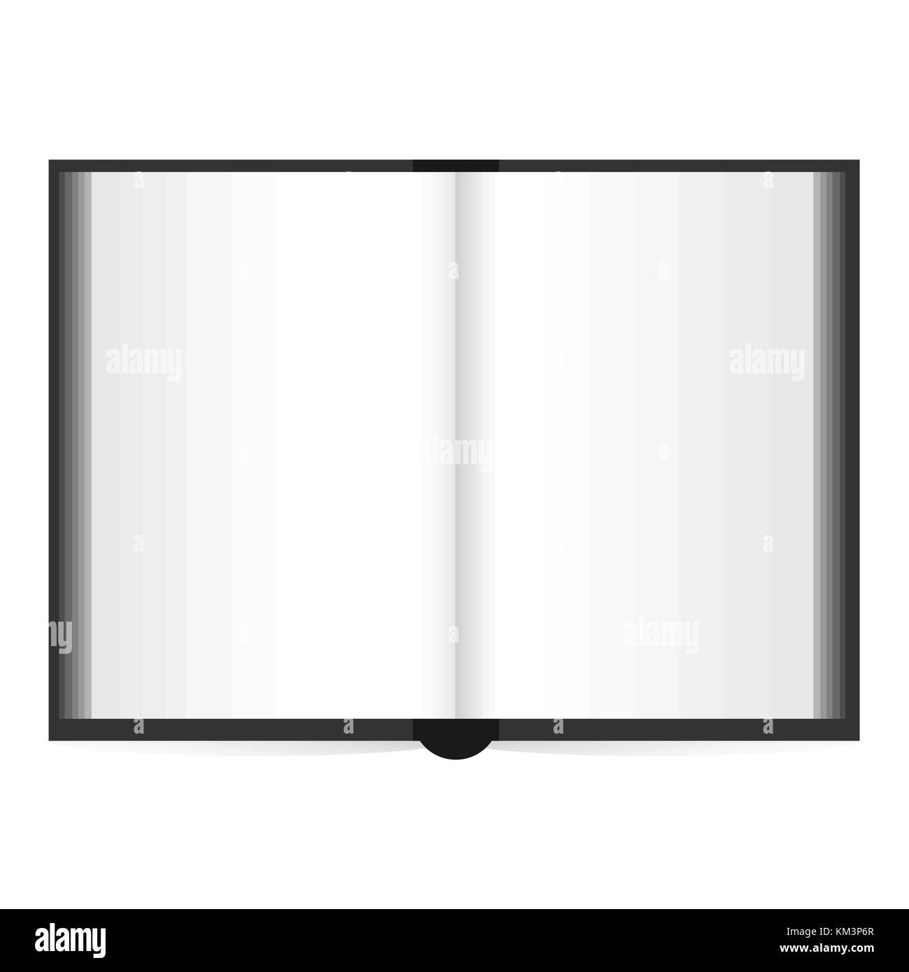 Open book with white pages. Illustration on white background Stock ...