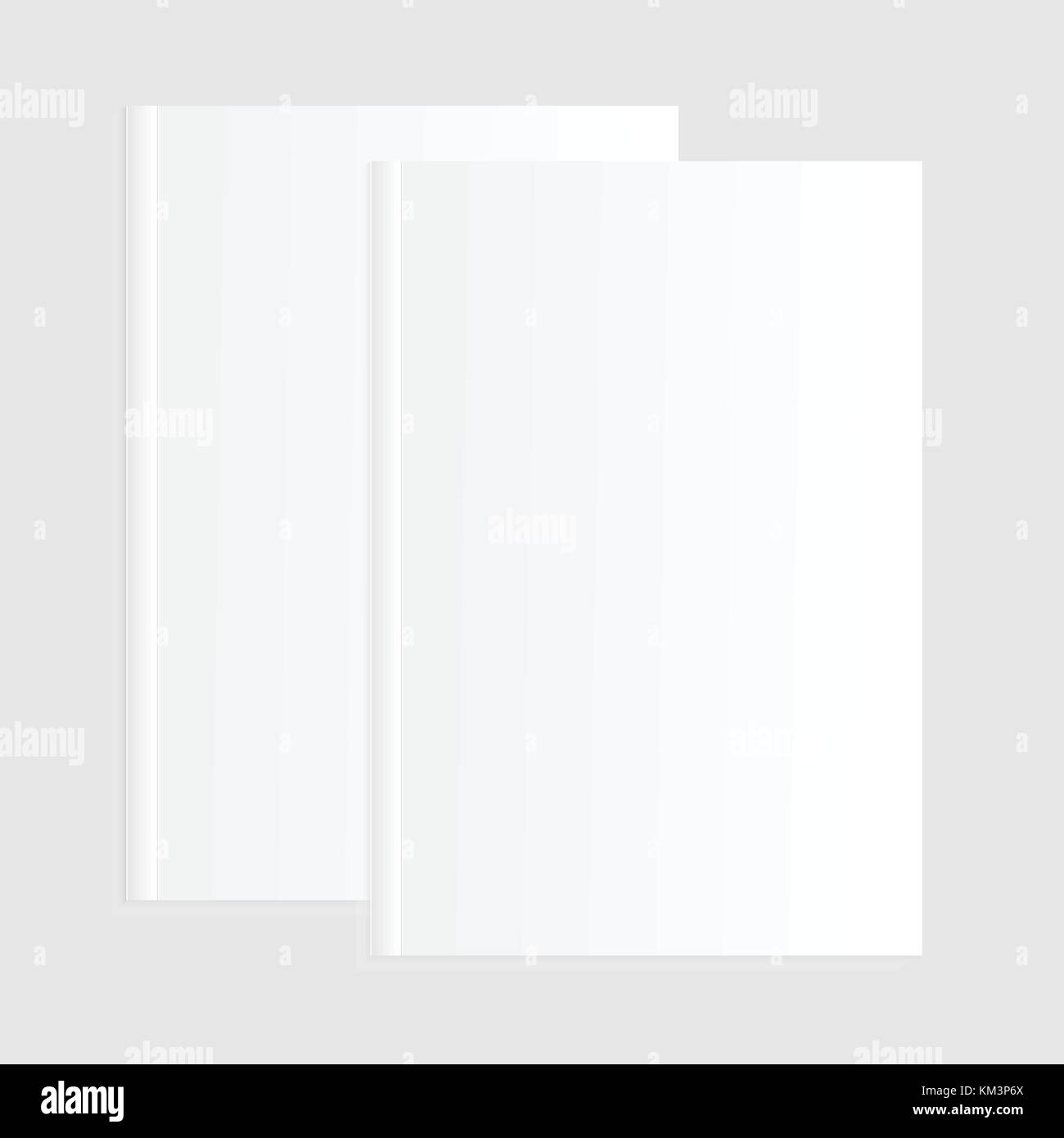 Blank empty magazine or book or booklet, brochure, catalog template on ...