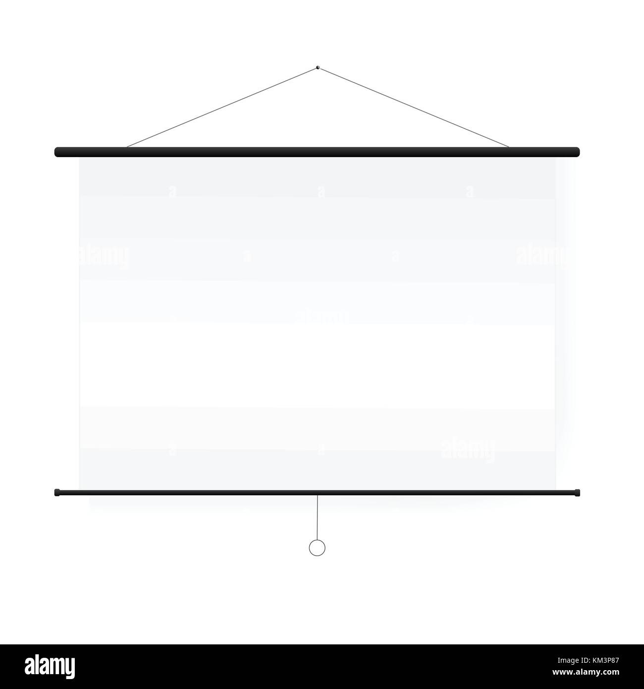 Meeting Projector Screen Vector. Empty White Board Presentation ...