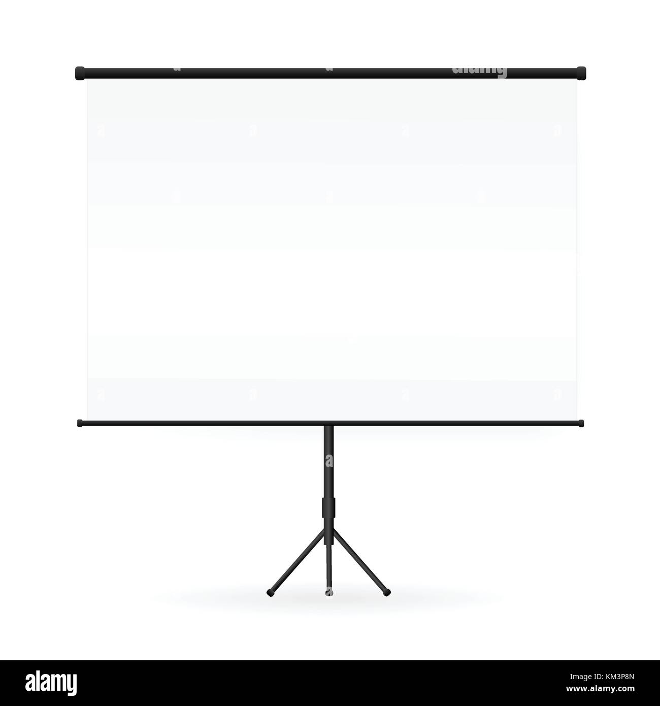 Meeting Projector Screen Vector. Empty White Board Presentation On ...