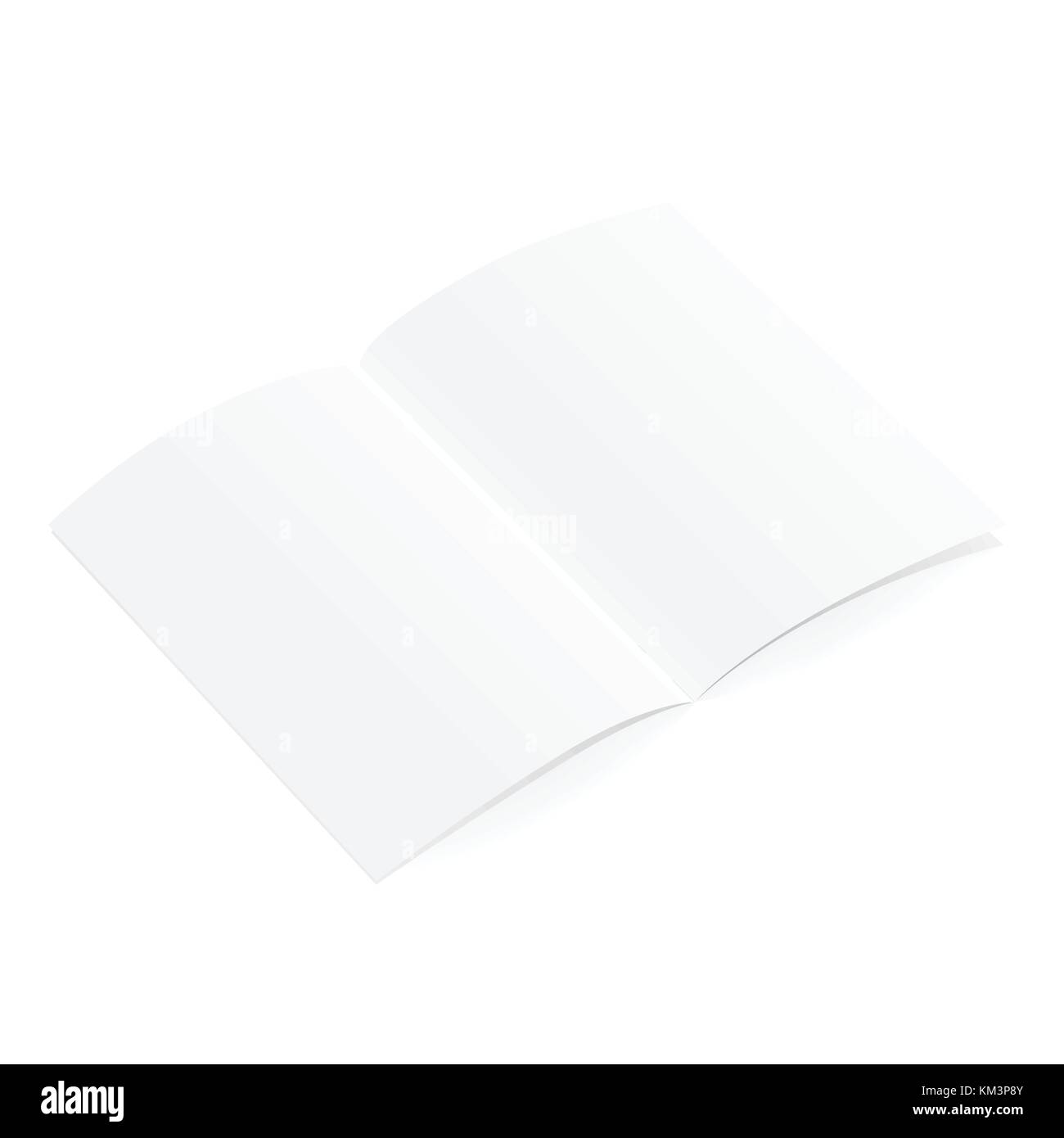 Blank open magazine template on white background. Vector illustration ...