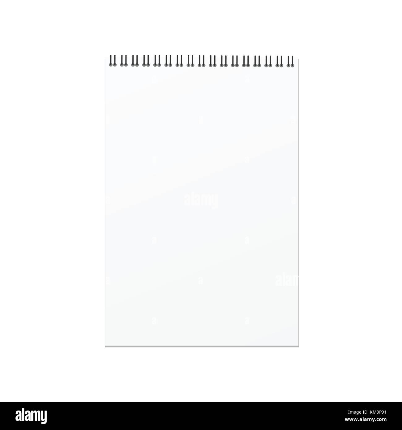 Vector blank notebook template on white background Stock Vector Image ...