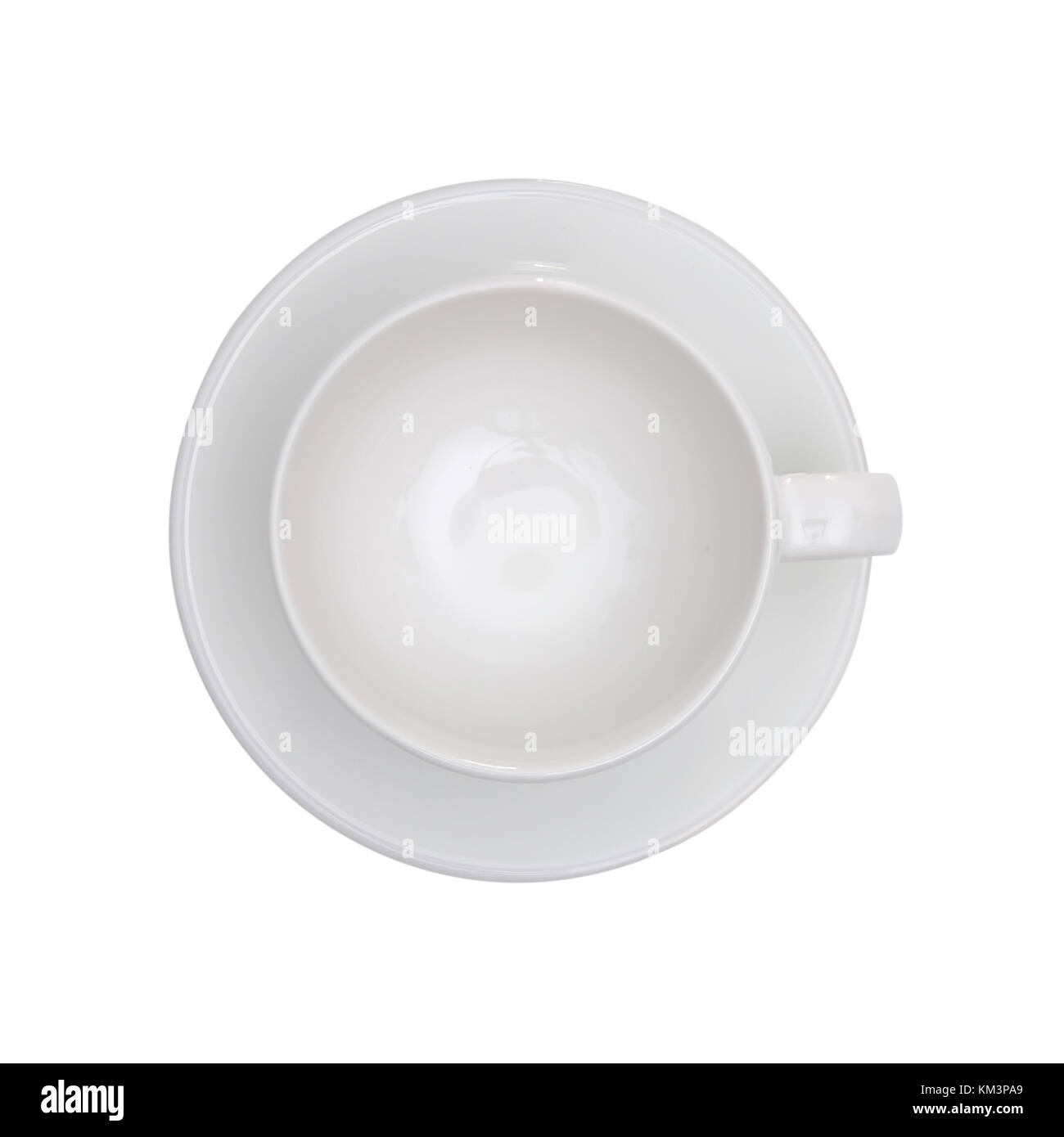 Top view - Empty cup of coffee isolated on white background Stock Photo ...