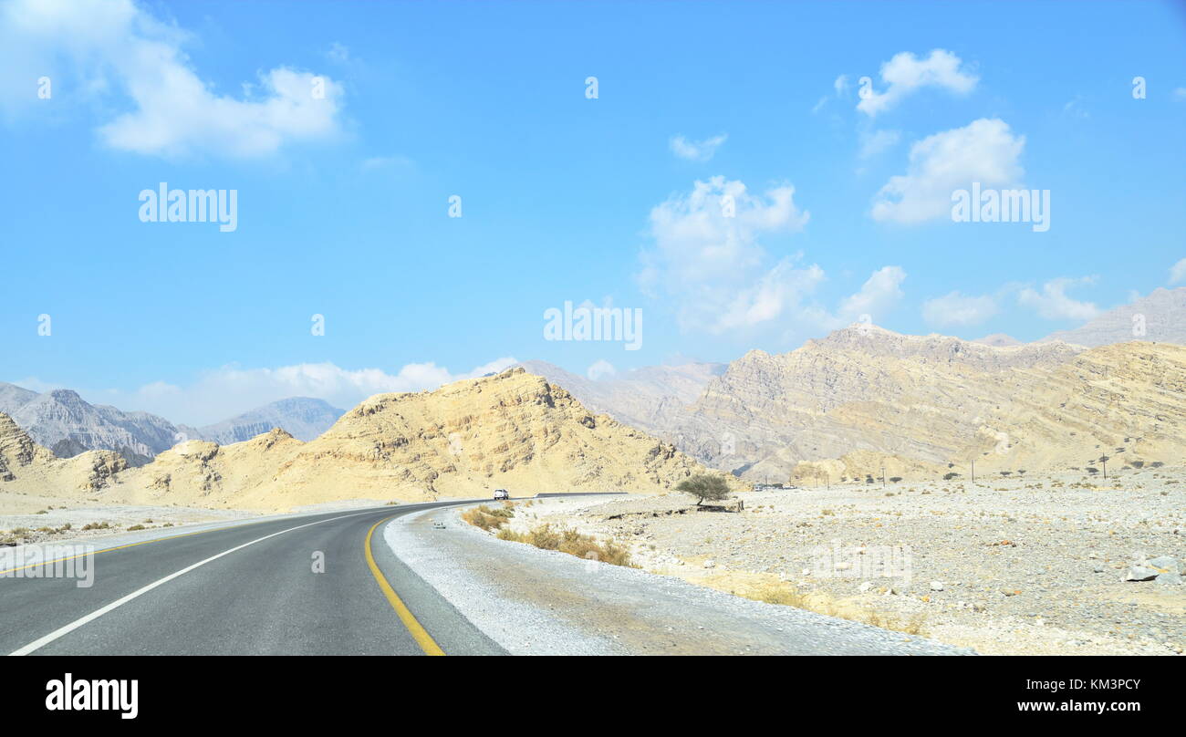 Road to Jais Mountains, Jebel Jais, Ras Al Khaimah, United Arab ...