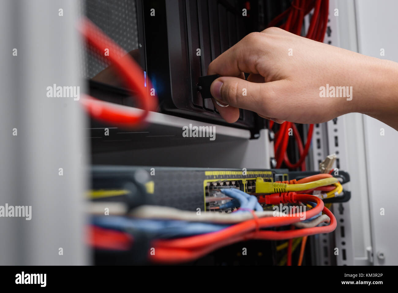 Network server room routers Stock Photo - Alamy