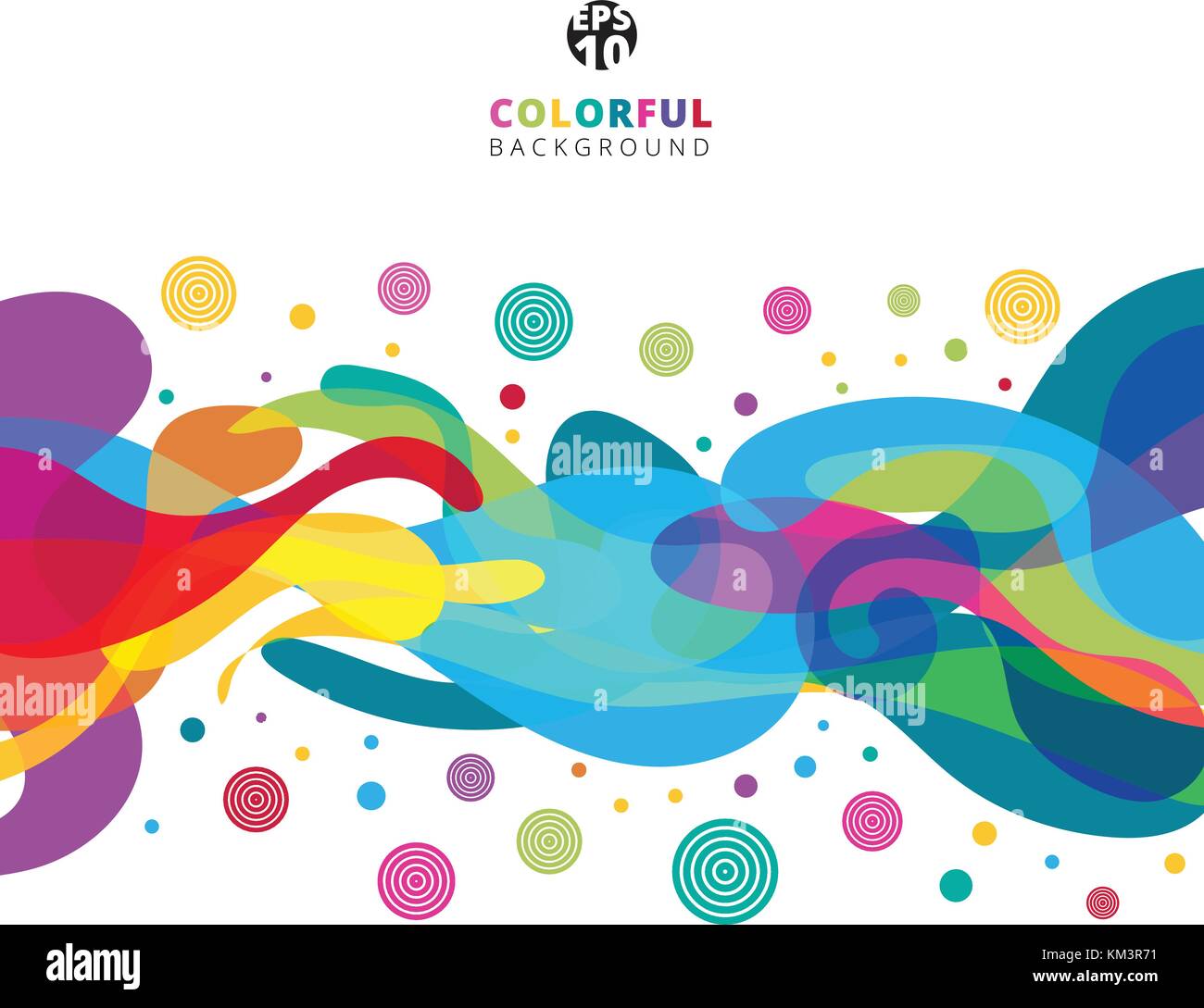 Abstract colorful color splash on white background with copy space ...