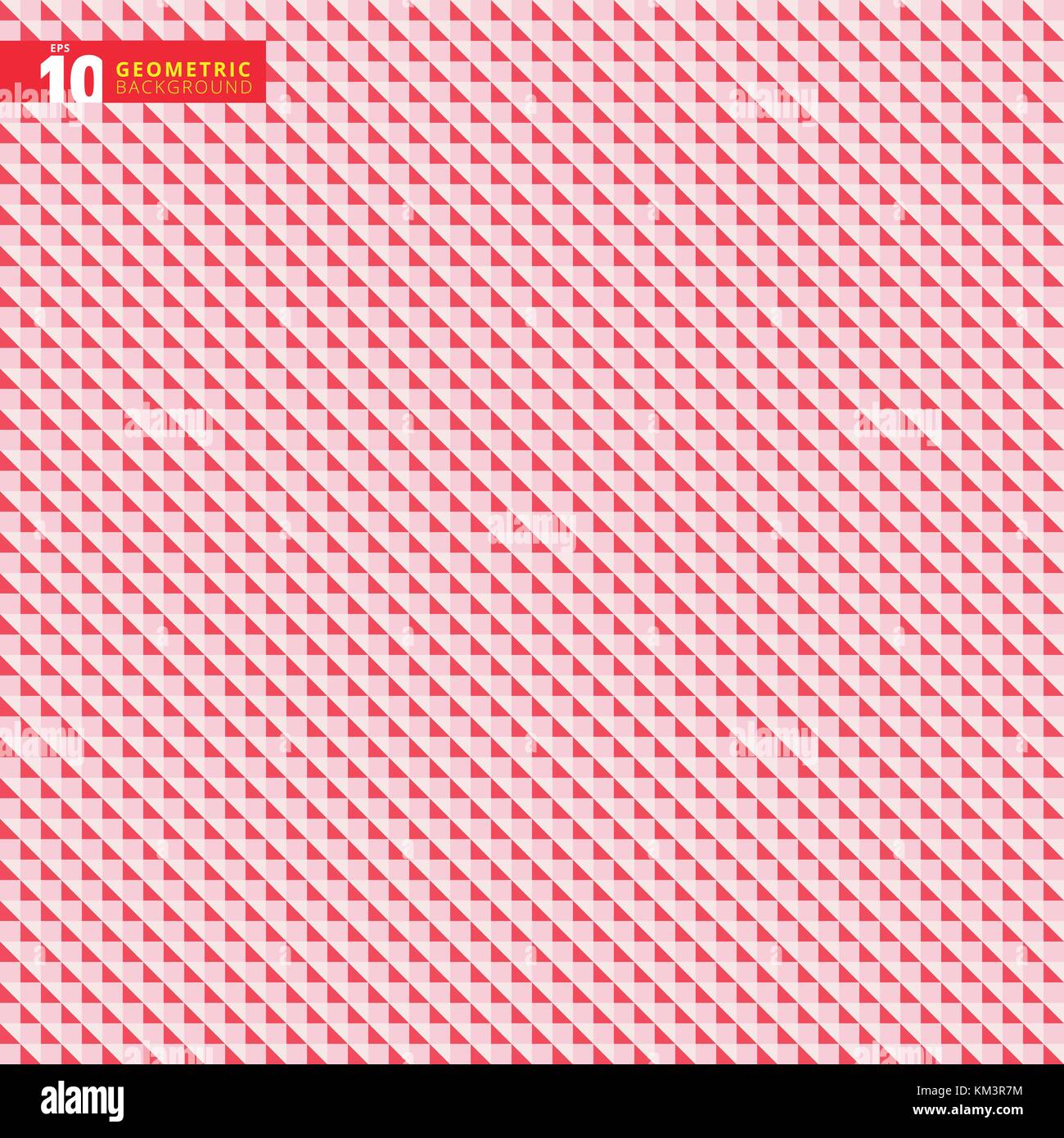 Abstract geometric triangle red pattern background texture, Vector ...