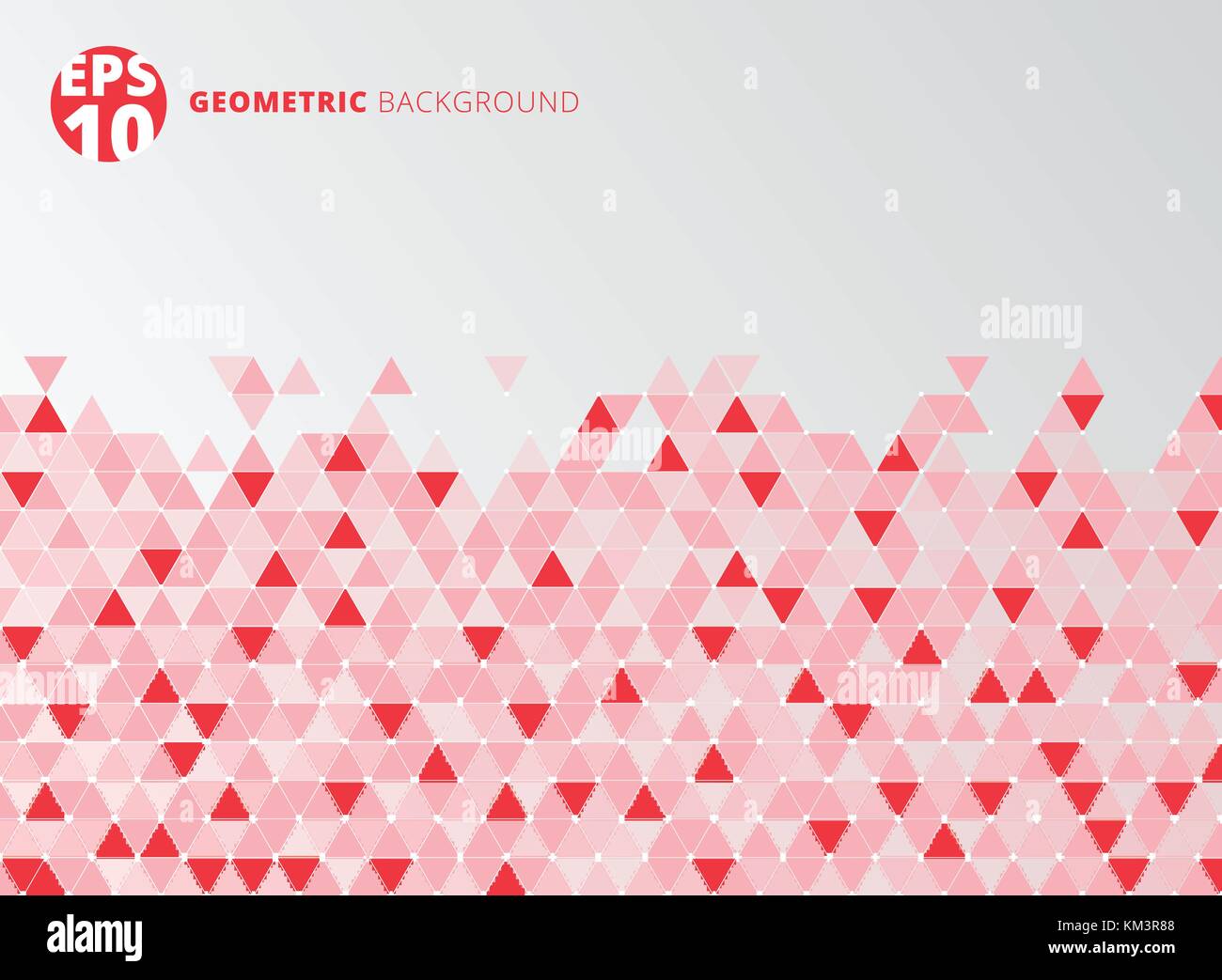 Abstract red geometric triangle structure background. Vector ...