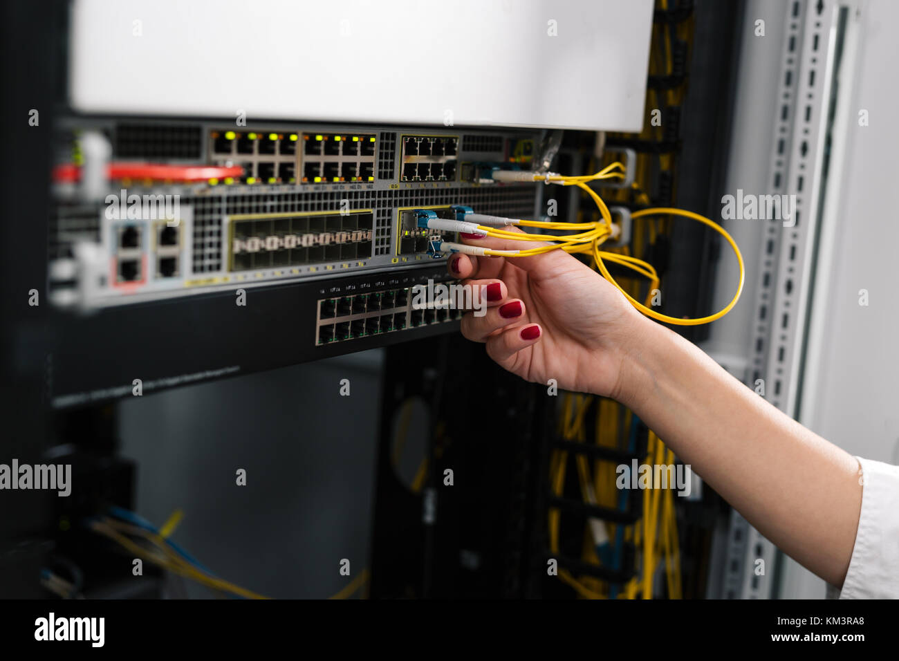 Network server room routers Stock Photo - Alamy