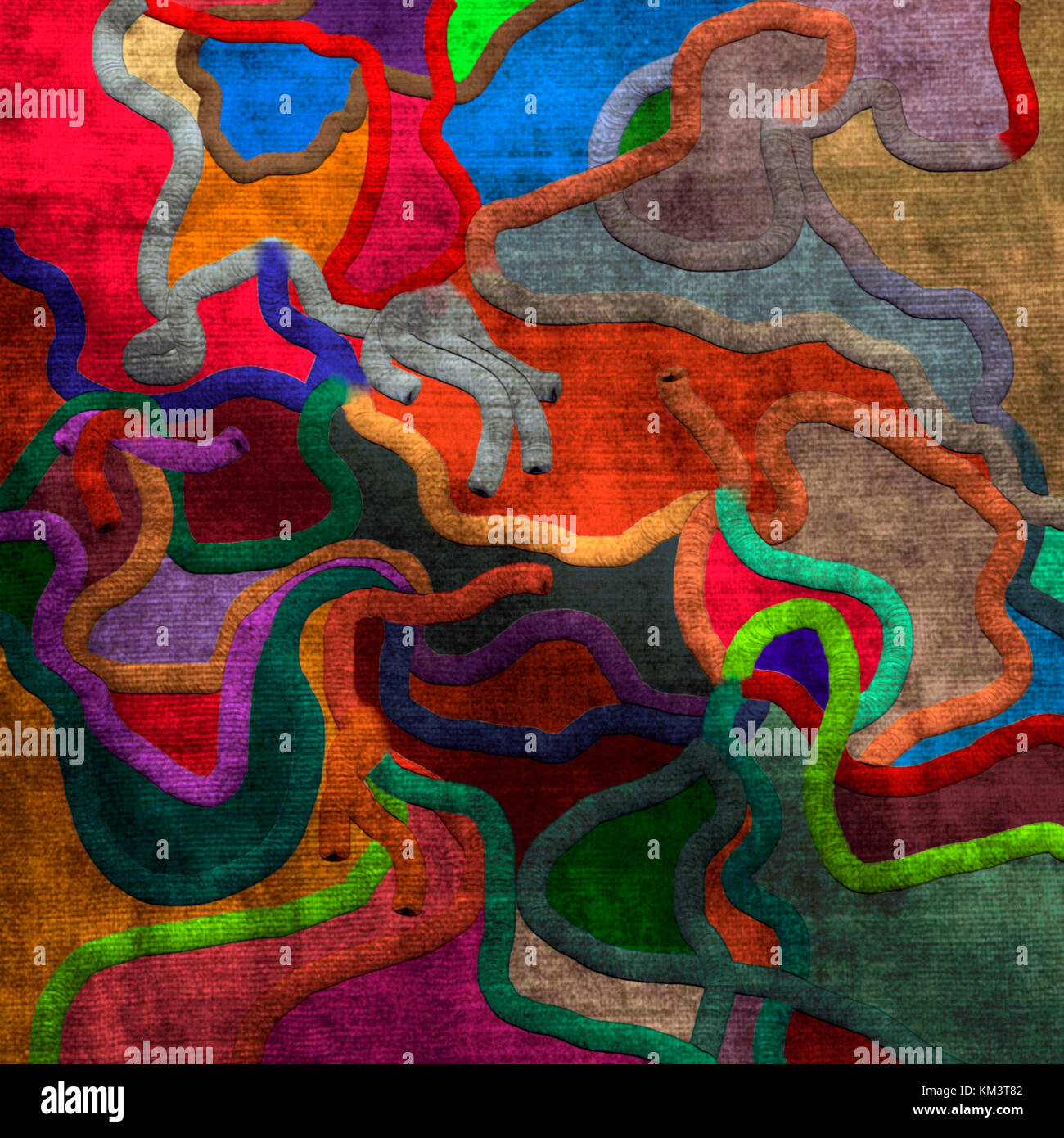 Illustration of abstract color background of chaotic brush strokes of ...