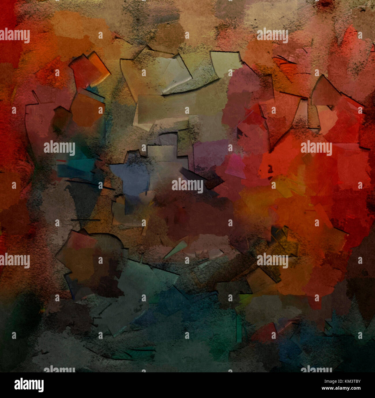 Illustration of abstract color background of chaotic brush strokes of ...