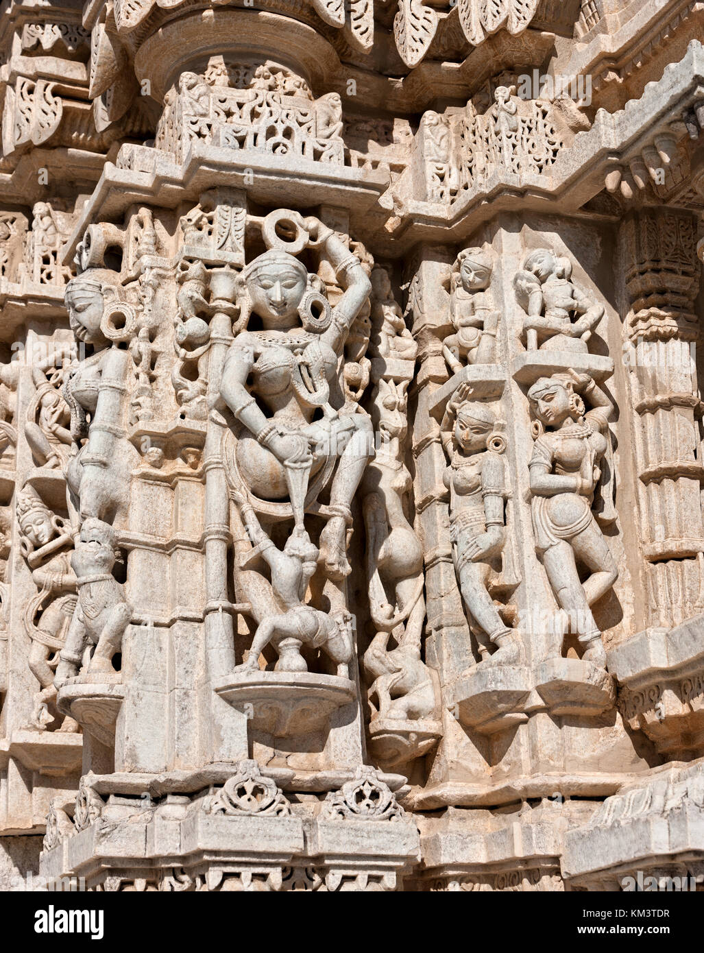 Jain Temple, Kumbhalgarh fort, Rajasthan, India. Kumbhalgarh is a Mewar ...