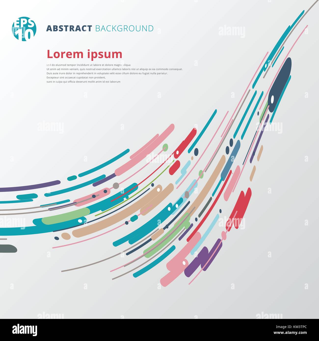 Modern Style Abstract With Composition Made Of Various Motion Lines Swirl Curve Rounded