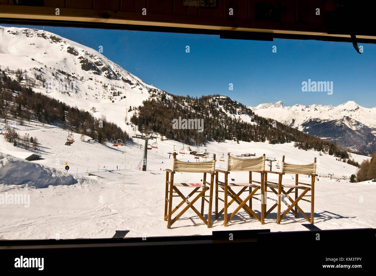 Snow park, Pila, Aosta Valley, Italy Stock Photo - Alamy
