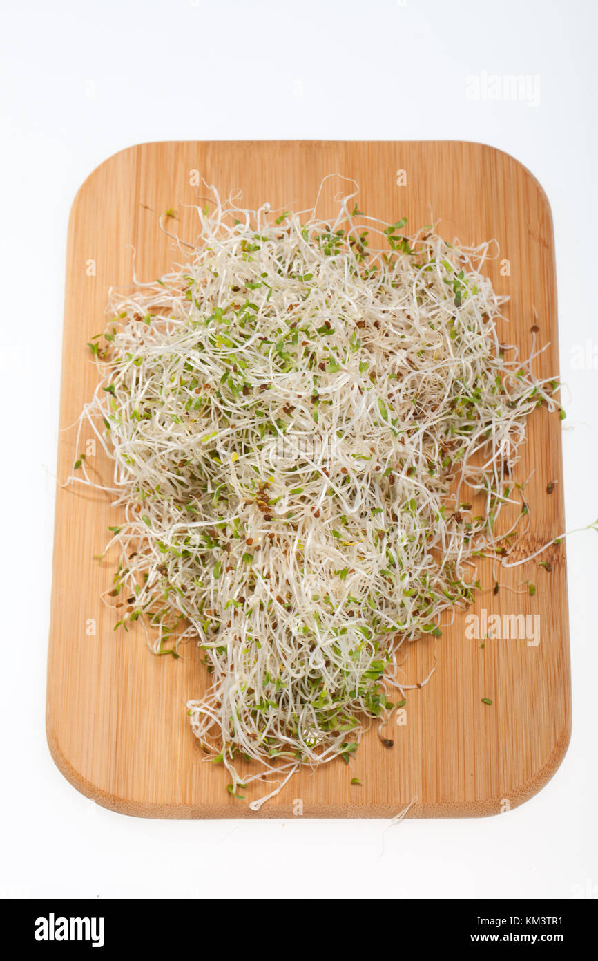 The healthy diet. Fresh sprouts isolated on white background Stock ...