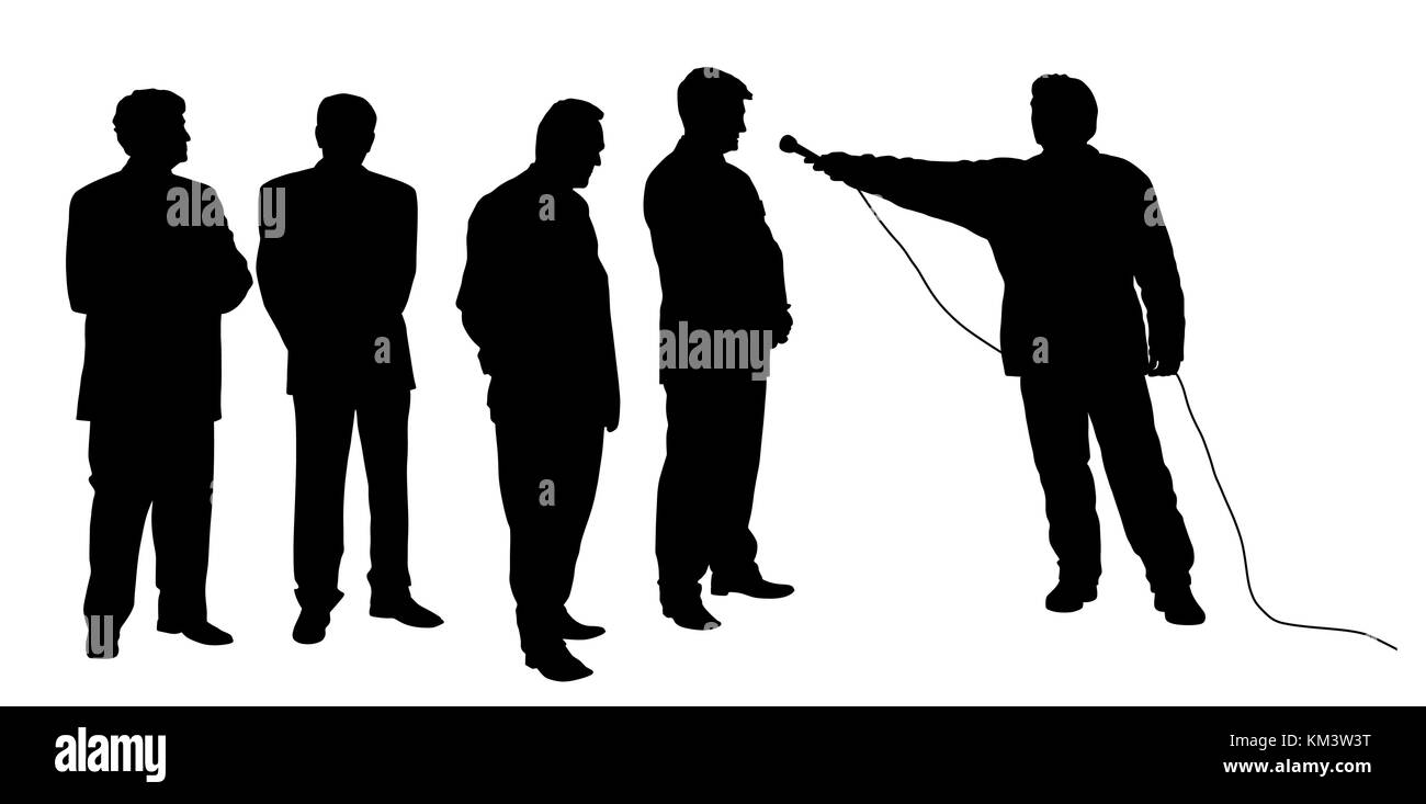 Group of men listening Stock Vector Images - Alamy