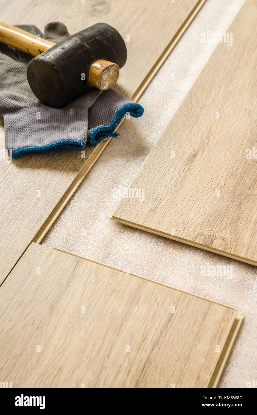 Close up laminated flooring hi-res stock photography and images - Alamy