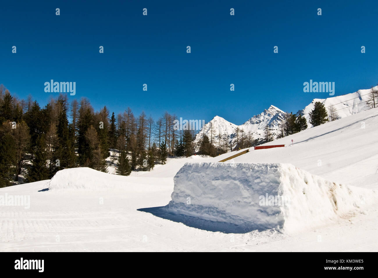 Snow park, Pila, Aosta Valley, Italy Stock Photo - Alamy