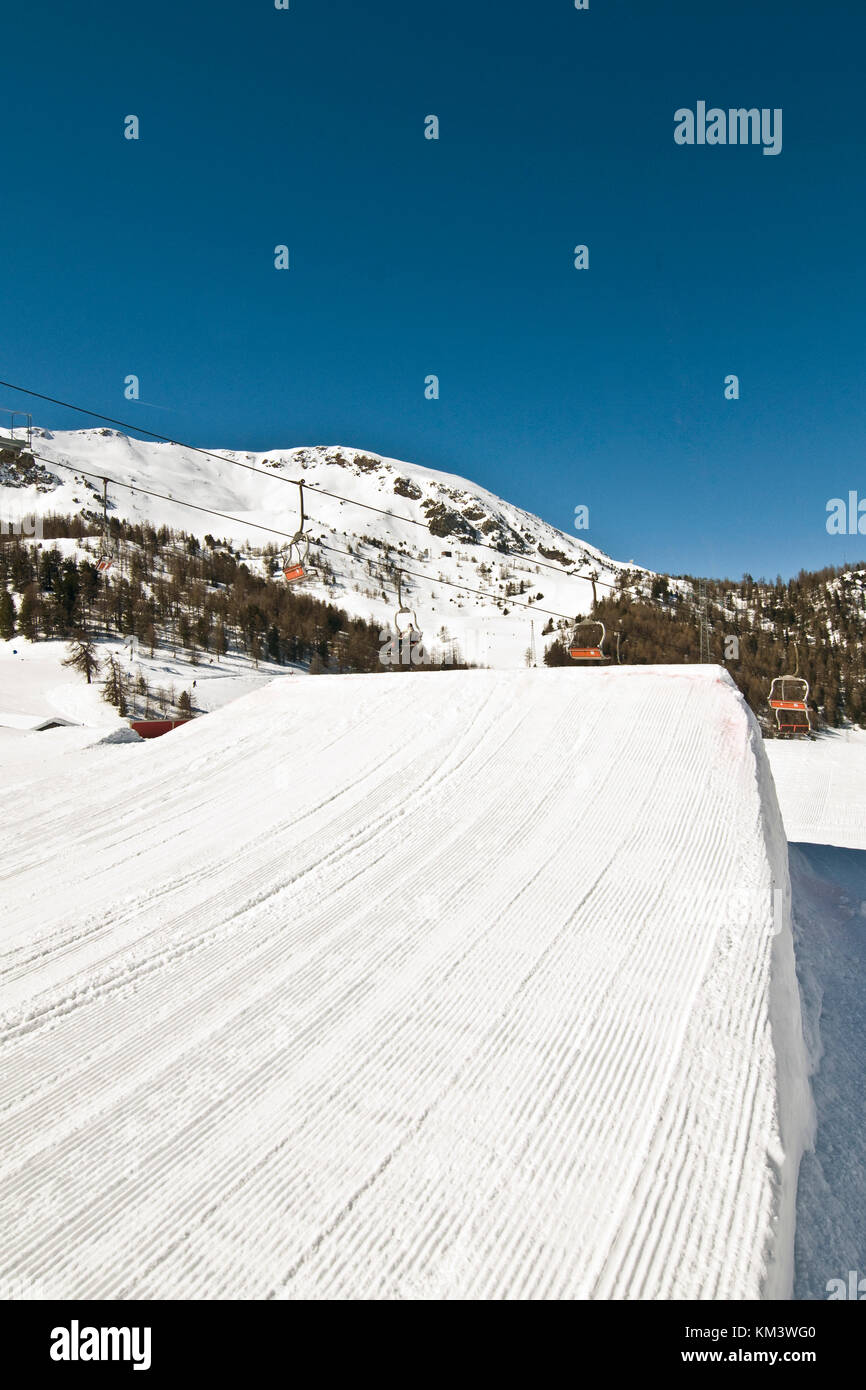 Snow park, Pila, Aosta Valley, Italy Stock Photo - Alamy