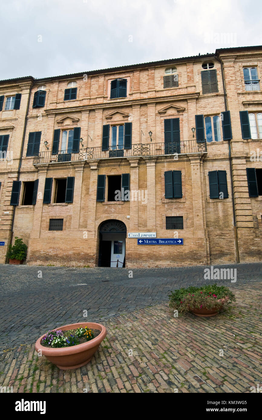 The house of Giacomo Leopardi, Recanati, Marche, Italy Stock Photo - Alamy