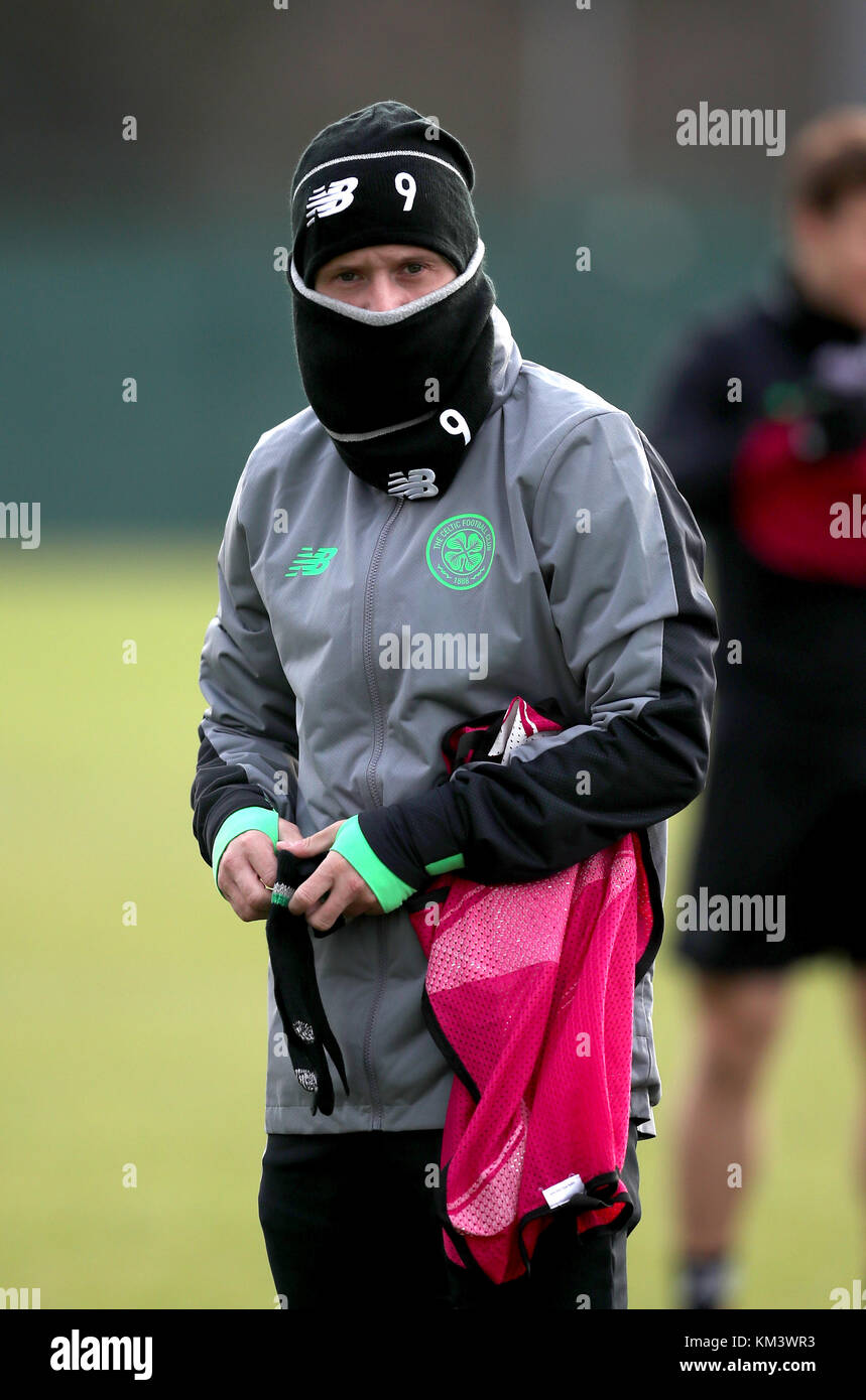 Celtic's Leigh Griffiths during the training session at Lennoxtown ...