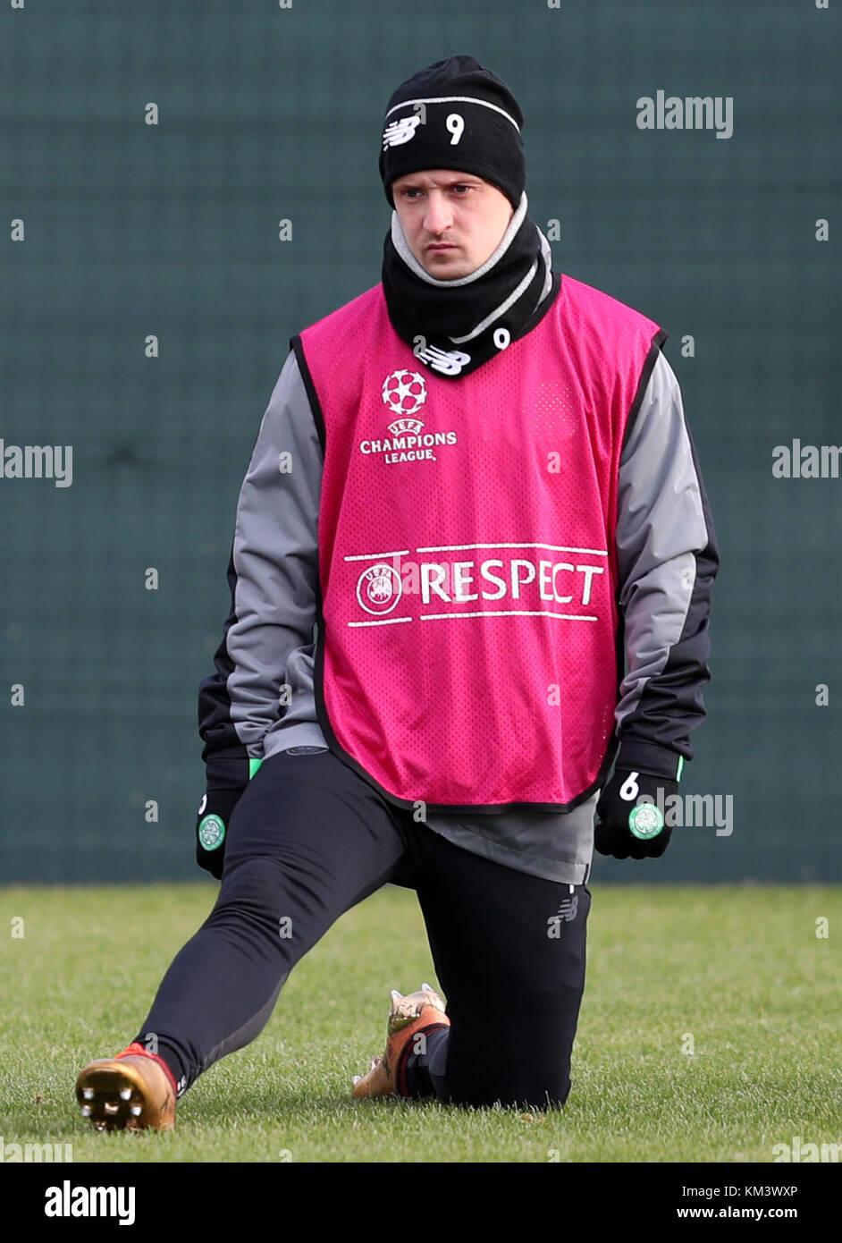 Celtic's Leigh Griffiths during the training session at Lennoxtown ...