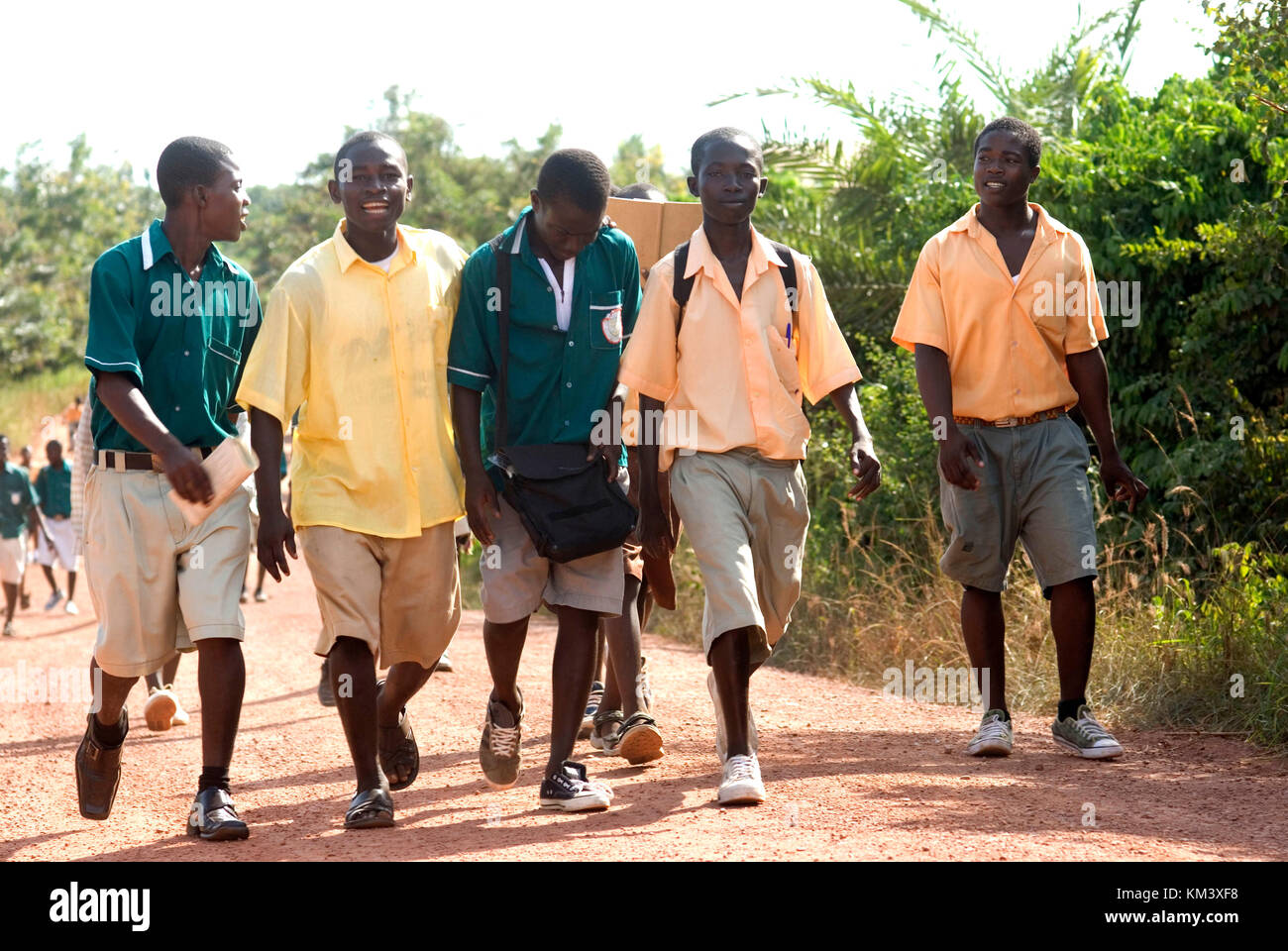 Elmina a group of college students, Ghana, West Africa, Africa Credit ...