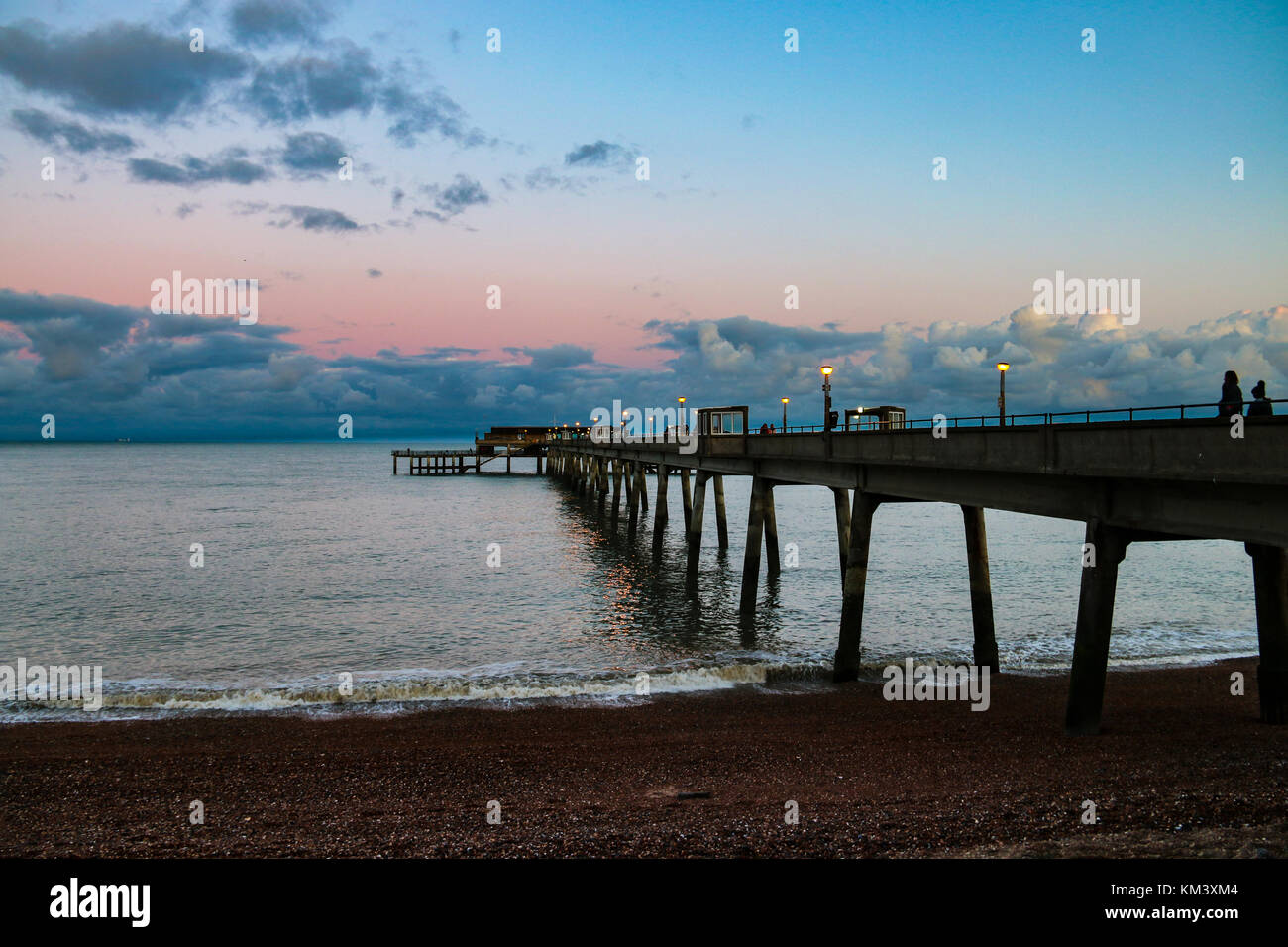 Deal Pier during a pink twilight Stock Photo - Alamy