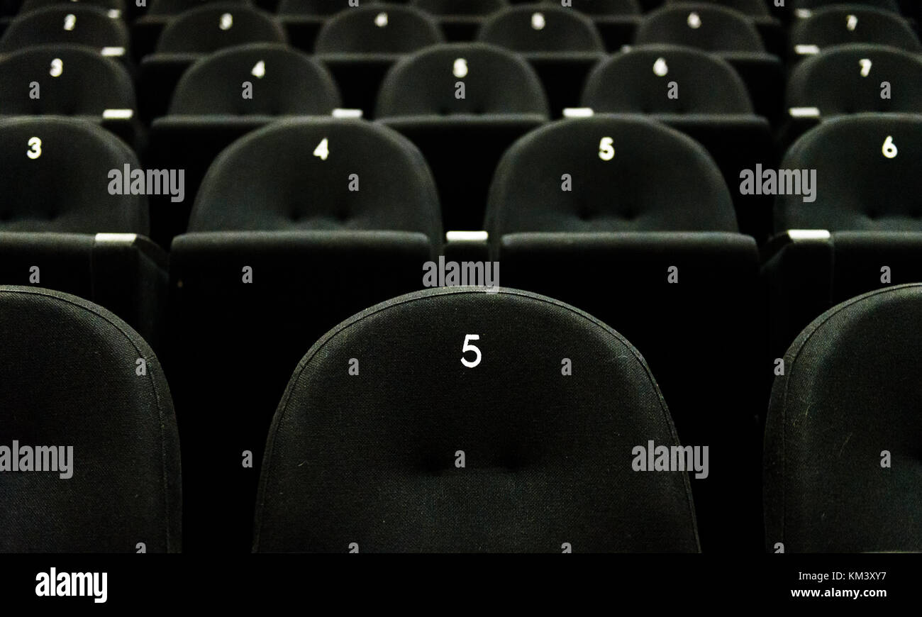 Theater chairs numbers hi-res stock photography and images - Alamy