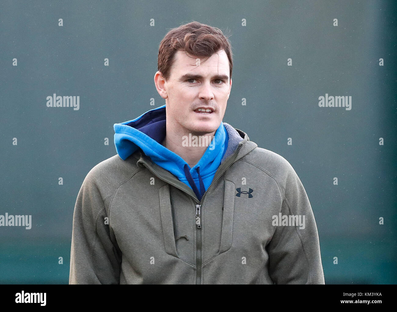 Jamie Murray attends the training session at the AON Training Complex ...