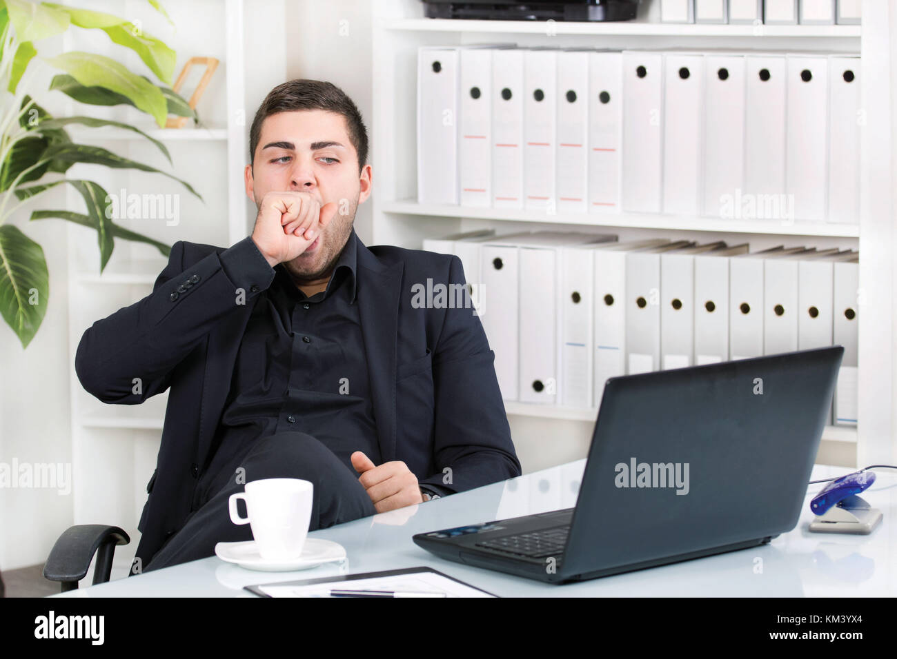 morning in the office Stock Photo - Alamy