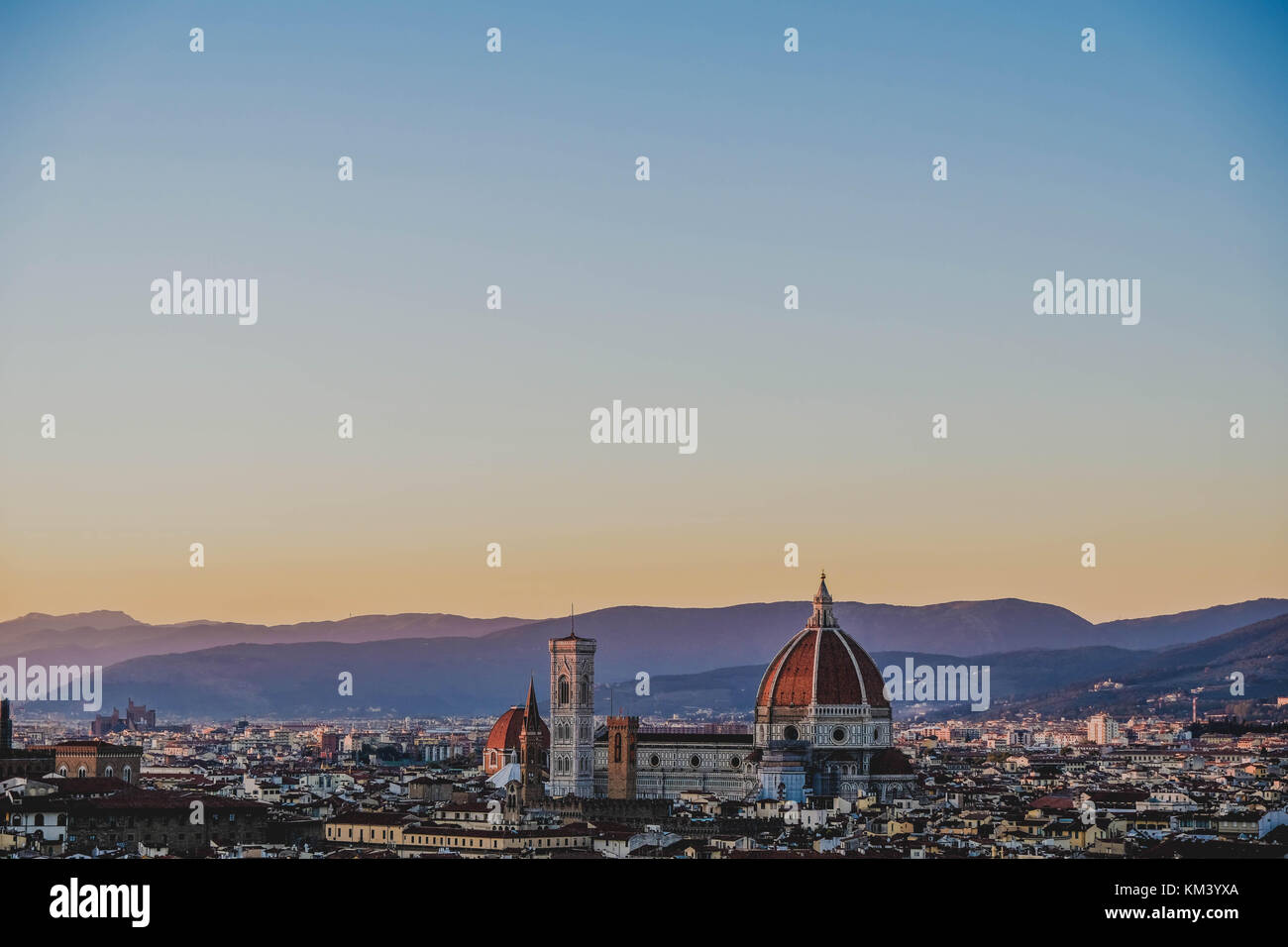 Sunset over Florence, Italy Stock Photo - Alamy