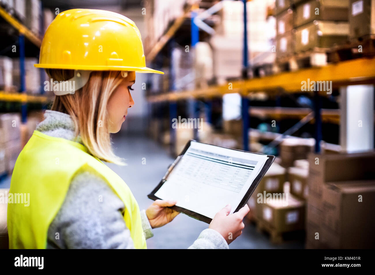 Warehouse worker helmet hi-res stock photography and images - Alamy