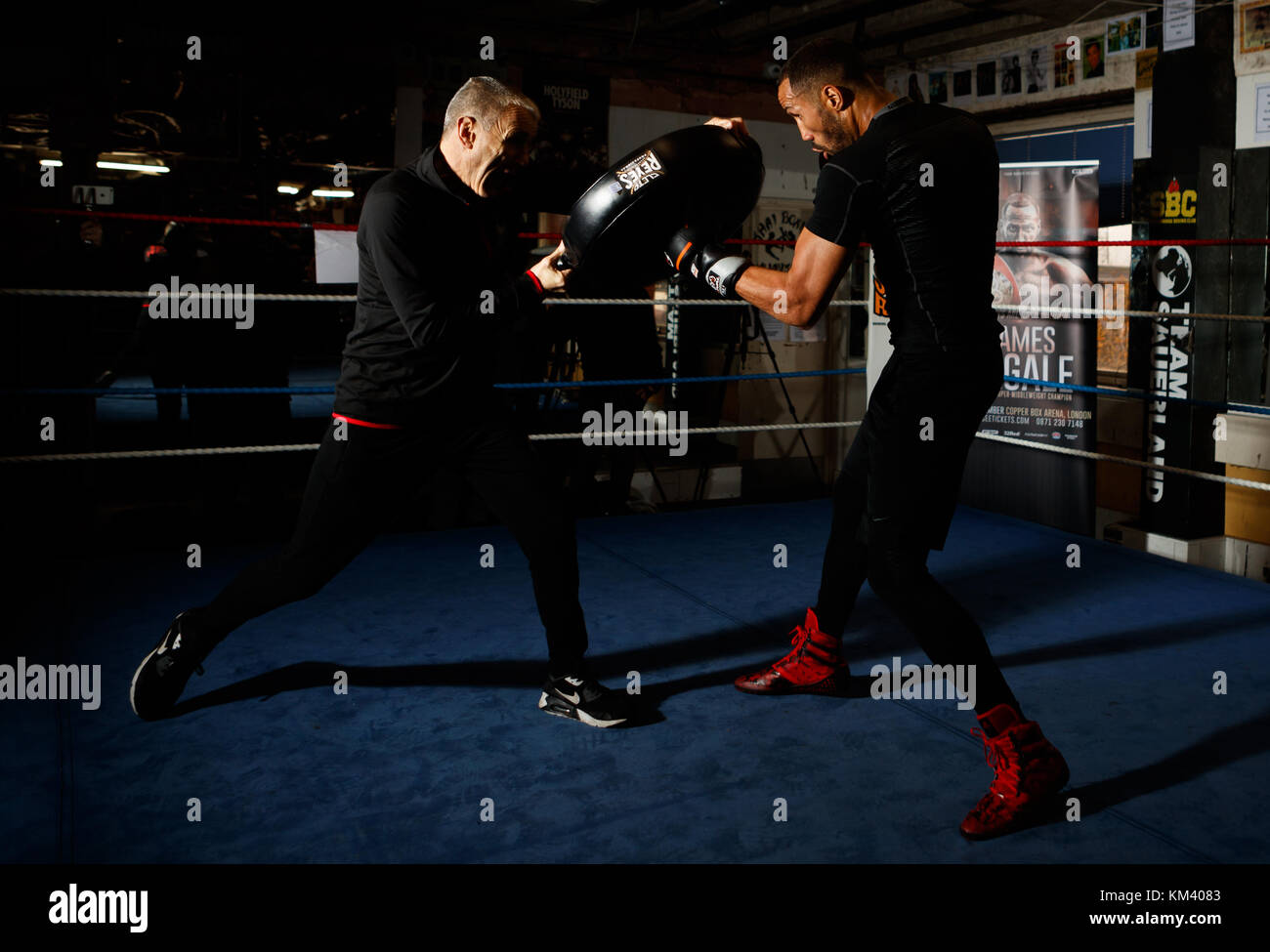 James DeGale during his the media workout at Stonebridge Boxing Club ...