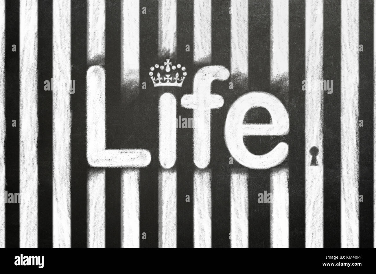 PRISON LIFE BEHIND BARS JAIL SENTENCE CONCEPT Stock Photo - Alamy