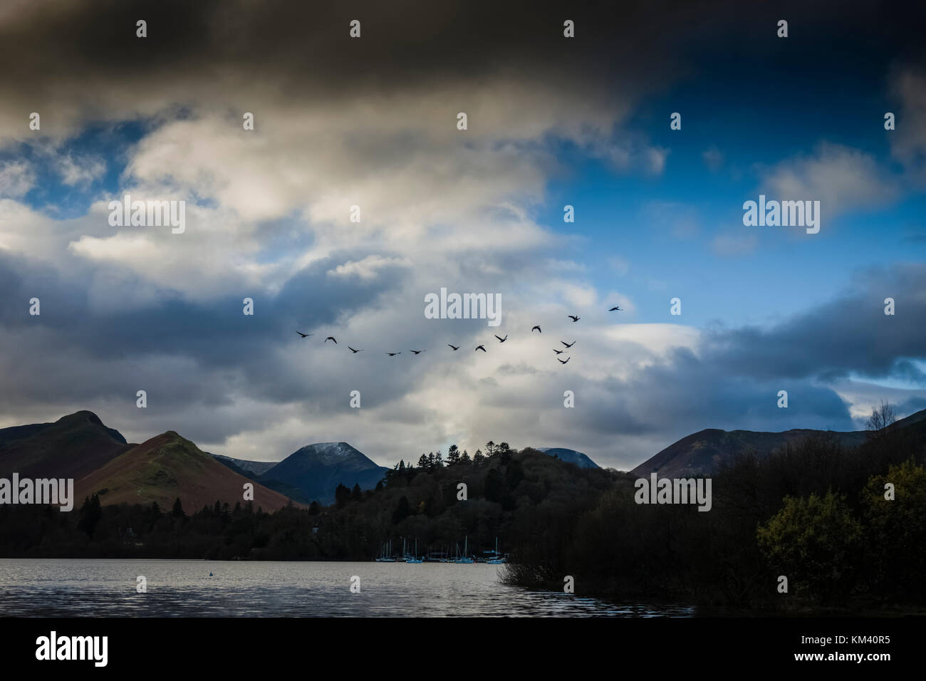 landscape of the English Lake District close to the town of Keswick ...