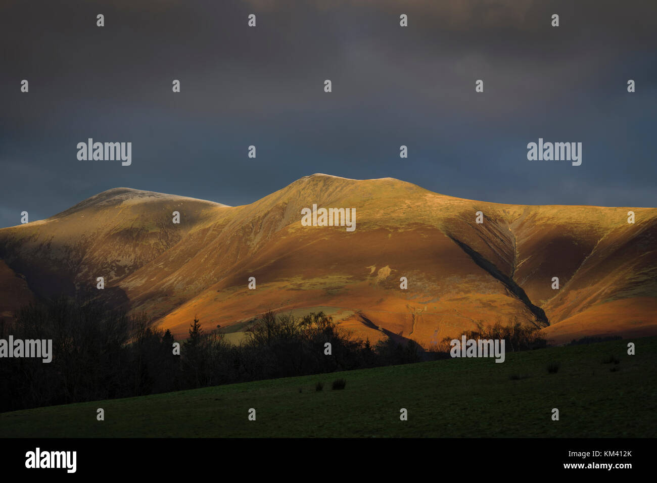 landscape of the English Lake District close to the town of Keswick ...