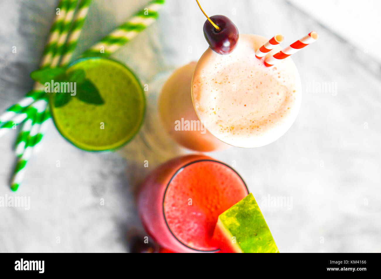 Colorful Smoothie Cocktails Stock Photo - Alamy