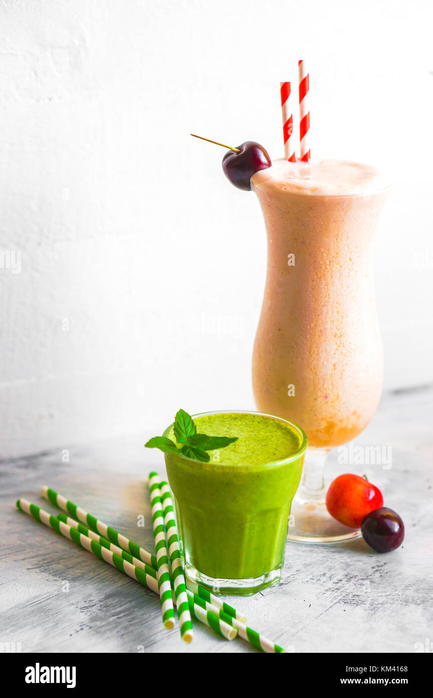 Colorful Smoothie Cocktails Stock Photo - Alamy
