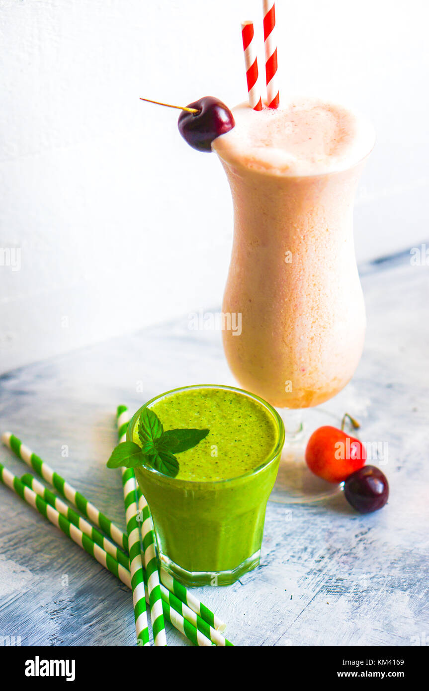 Colorful Smoothie Cocktails Stock Photo - Alamy