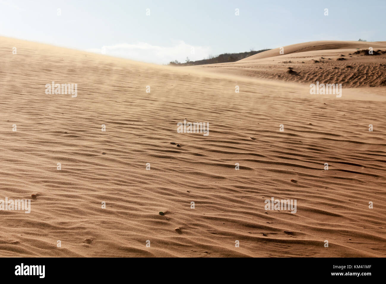 Beauty of Landscape desert, Red Sand Dune Mui Ne in Vietnam on Sunny ...