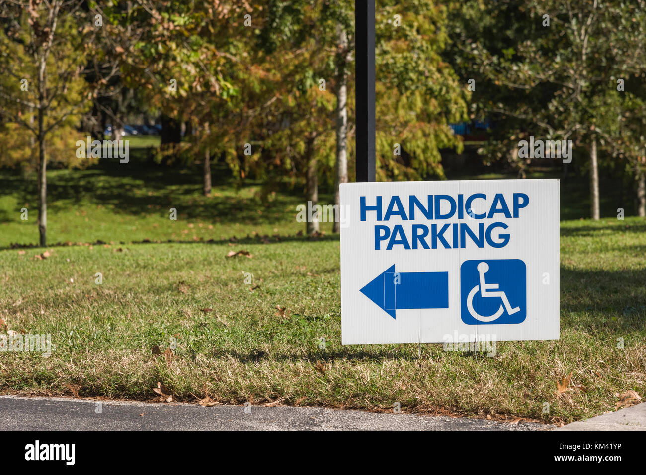 Temporary handicap sign hi-res stock photography and images - Alamy
